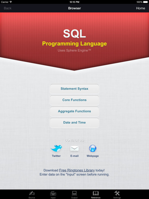 Sql Programming Language Sqlite Mobile Database Client And Server Apppicker