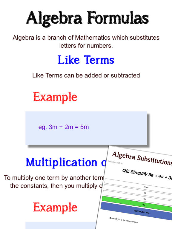 App Shopper: Algebra Year 7 Maths (Education)